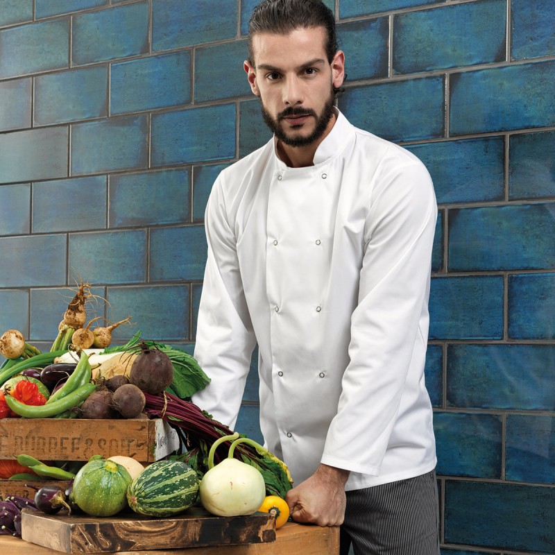 Long Sleeve Press Stud Chef'¬ís Jacket